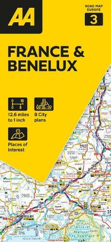 AA Road Map France & Benelux: (AA Road Map Europe Series 3 New edition ...