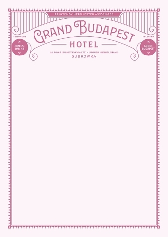 Fictional Hotel Notepads: Grand Budapest Hotel | WHSmith